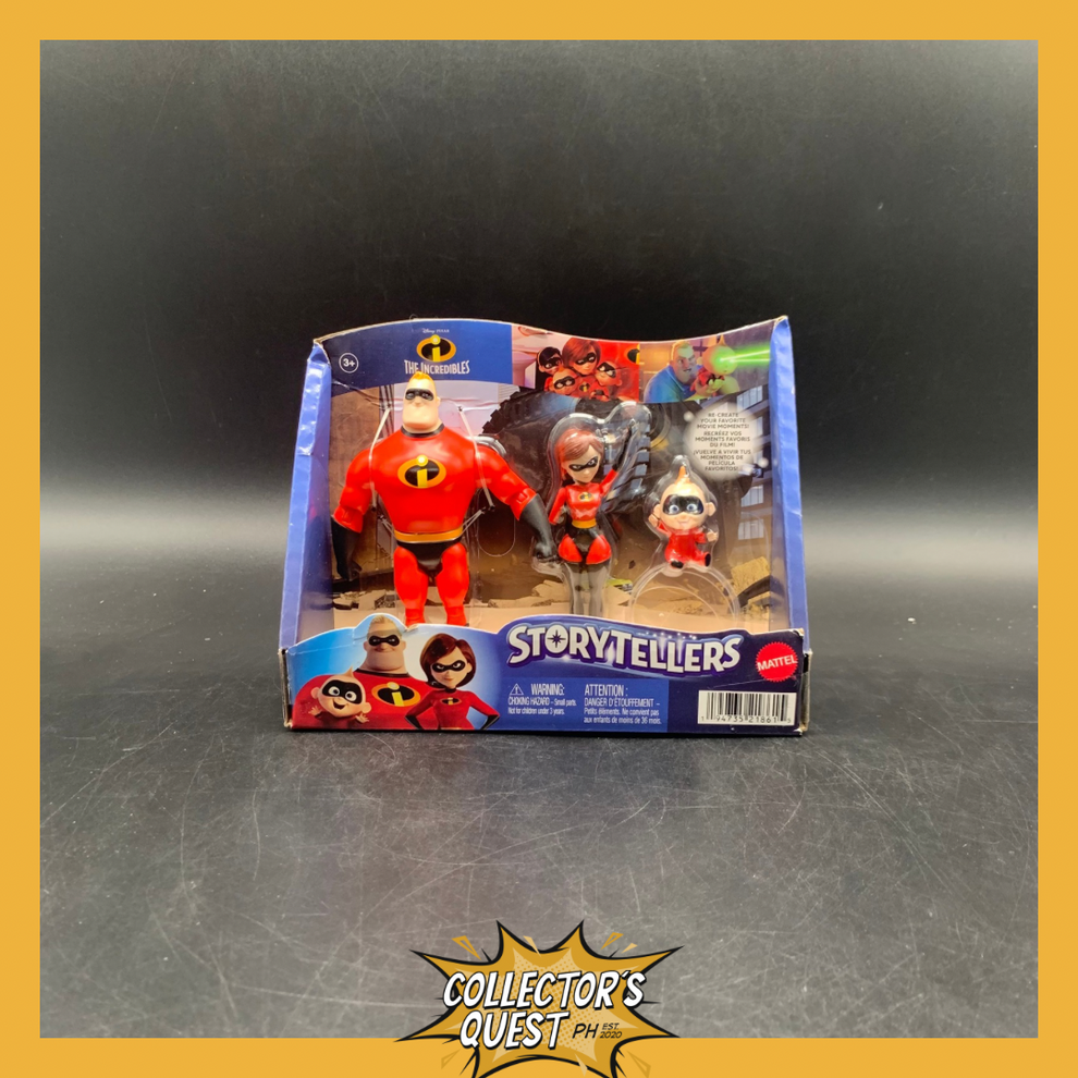 (IN STOCK) Mattel Disney Storytellers The Incredibles 3 Pack Figure ...